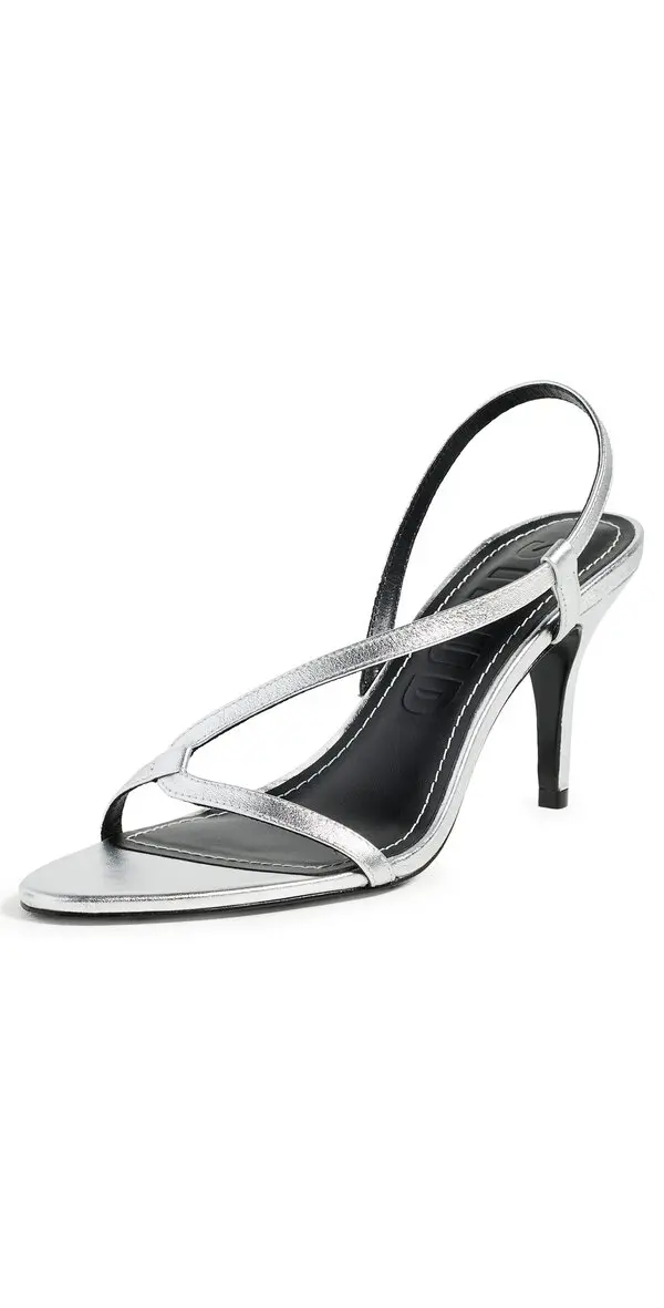 Staud Louden Heels - Silver