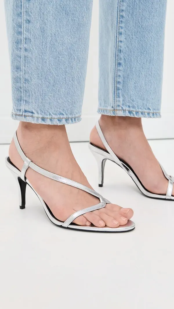 Staud Louden Heels - Silver
