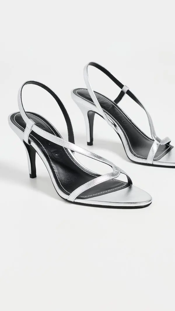 Staud Louden Heels - Silver