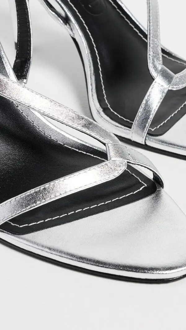 Staud Louden Heels - Silver