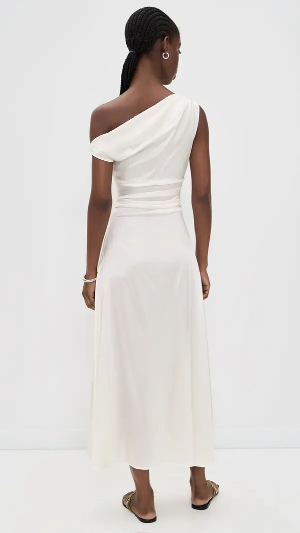 phare silk dress ivory Staud Midi - Hierarchy1-4:WOMENS - LONG