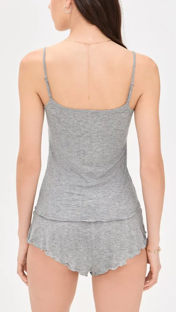 NEGATIVE Whipped Cami With Square Neck And Lettuce Hem