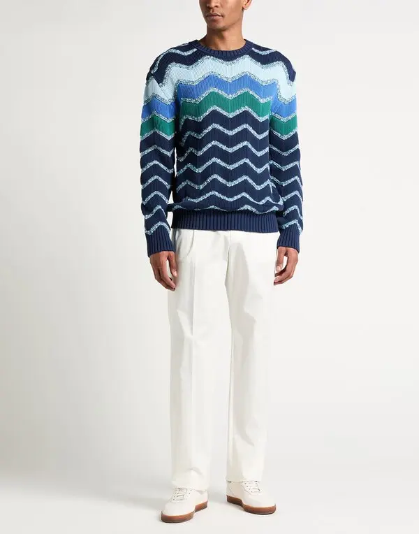 Missoni Crewneck Signature Print Sweater - Blue