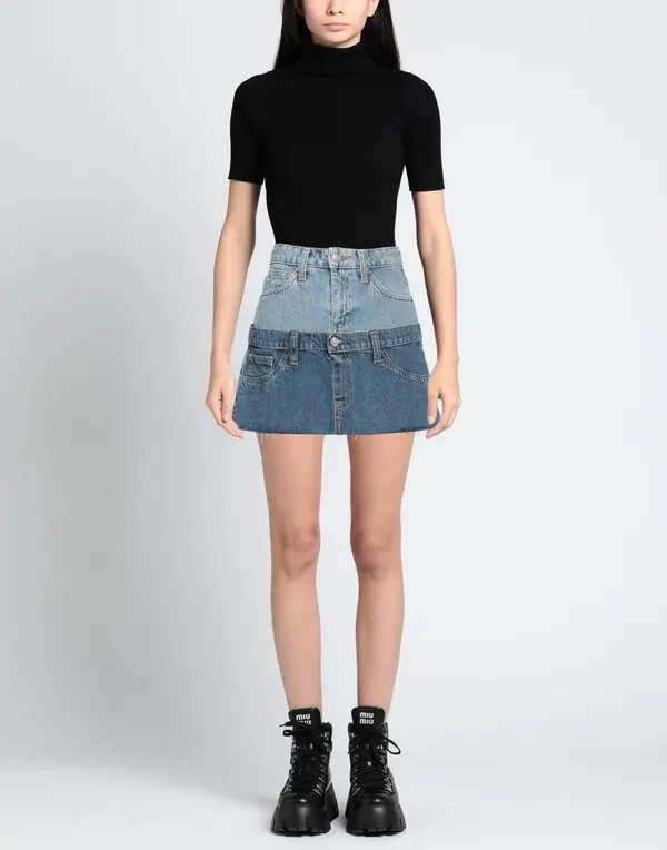 VICOLO Denim Couture Flared Skirt