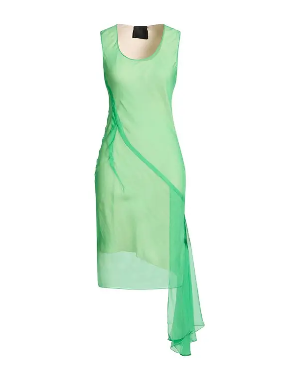 Givenchy Silk Crepe Flared Midi Dress - Green