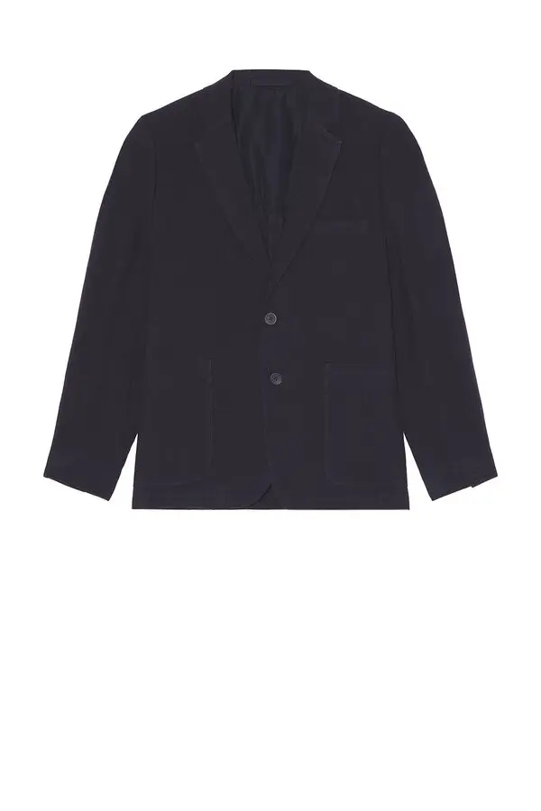 PERCIVAL Tailored Linen Blazer In Blue - Navy