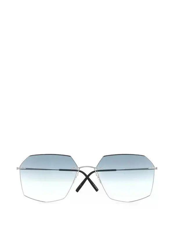 SILHOUETTE Titan Minimal Art Stellar Geometric-frame Sunglasses - Silver