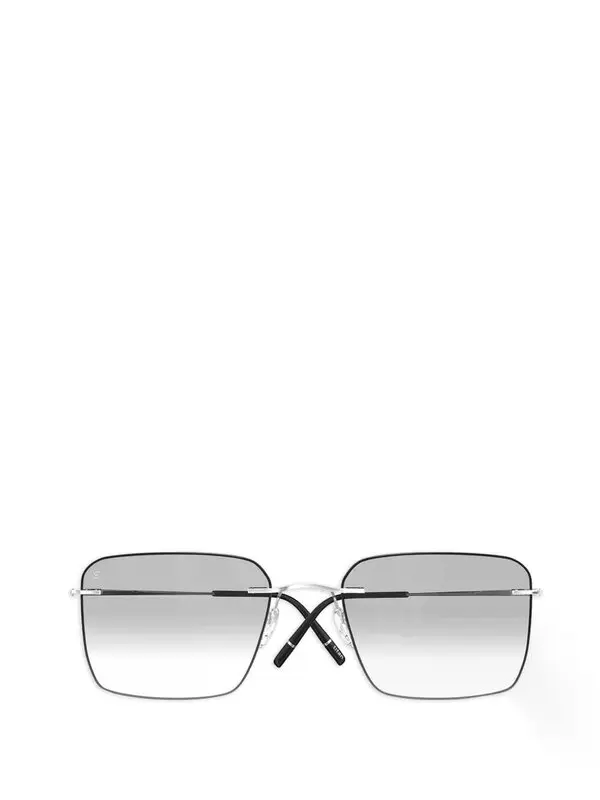 SILHOUETTE Titan Minimal Art Stellar Rectangle-frame Sunglasses - Silver
