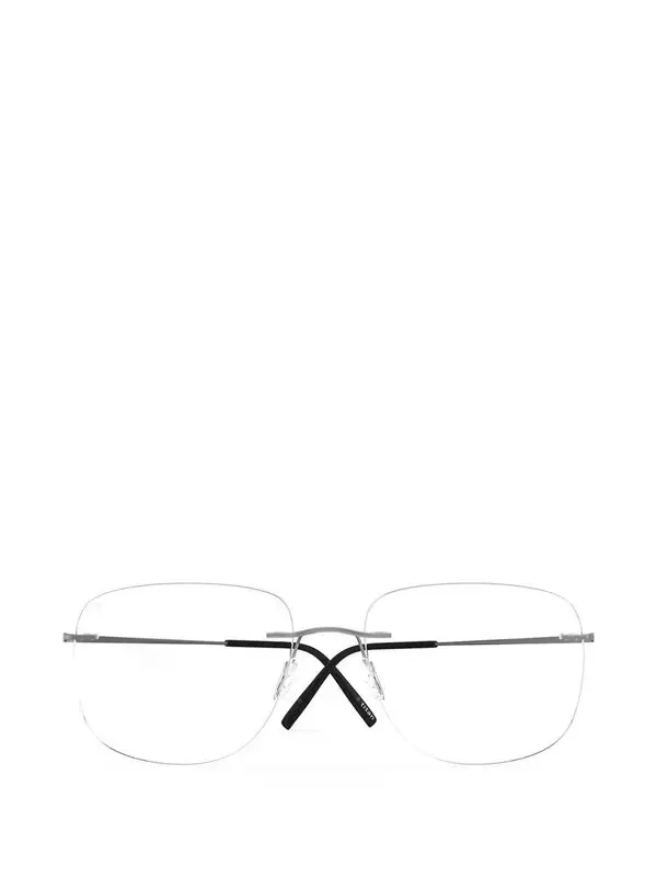 SILHOUETTE Titan Minimal Art Cat-eye Frame Glasses - Silver