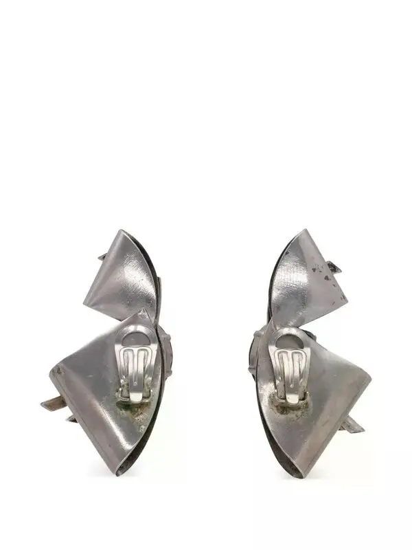 Vintage Crystal-embellished Clip-on Earrings