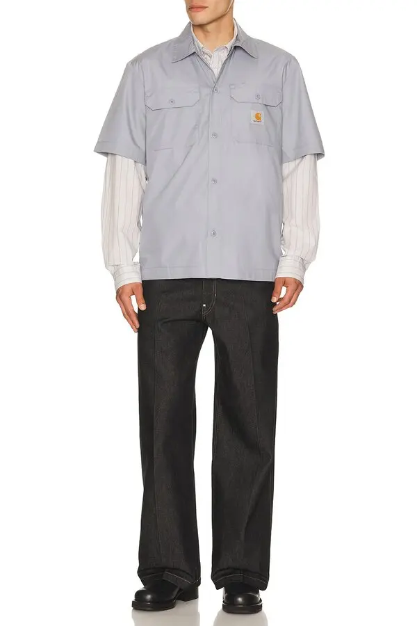 Carhartt Work In Progress Craft Shirt In Grey - Mirror