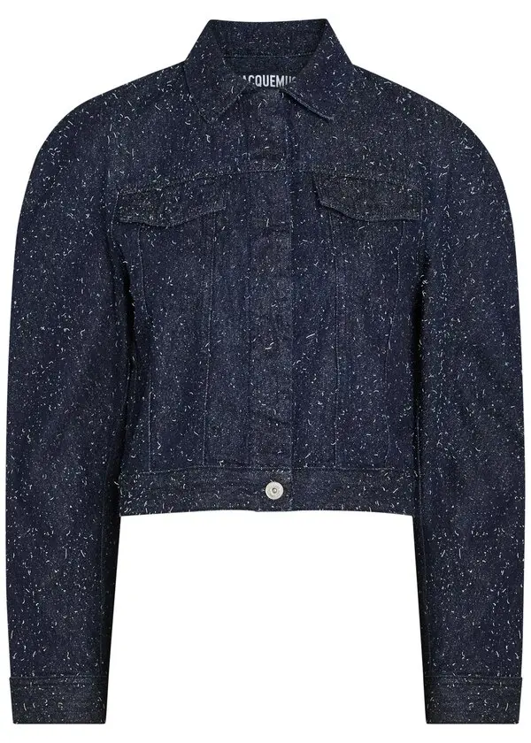 Jacquemus La Veste De Nimes Ovalo Denim Jacket - Navy