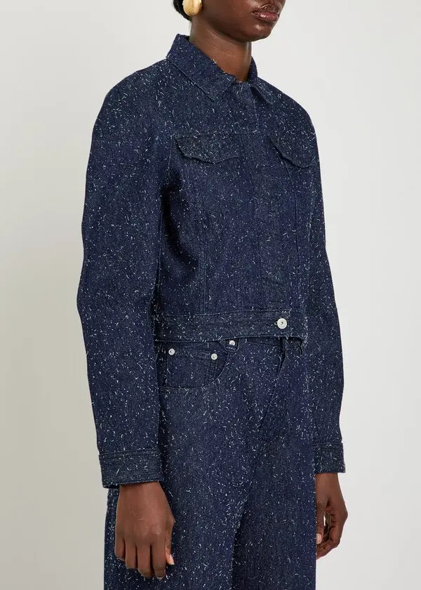 Jacquemus La Veste De Nimes Ovalo Denim Jacket - Navy