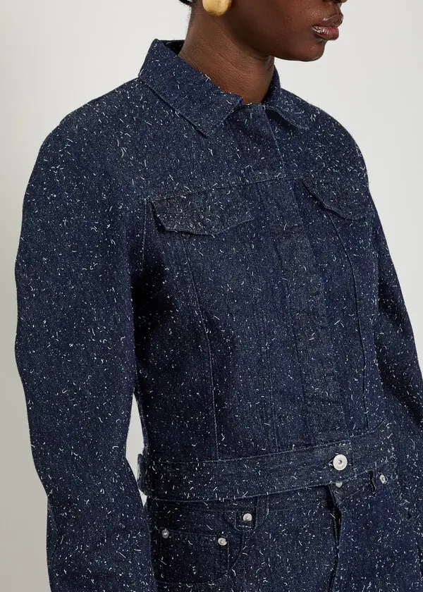 Jacquemus La Veste De Nimes Ovalo Denim Jacket - Navy