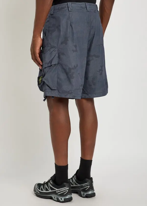 Stone Island Camo-print Cotton-blend Cargo Shorts