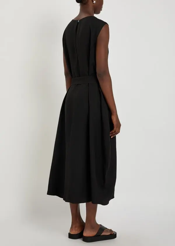 Studio Nicholson Belted Woven Midi Dress