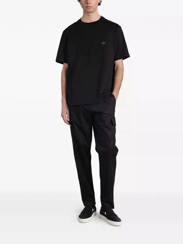 LOW BRAND Elasticated-waistband Cargo Pants - Black