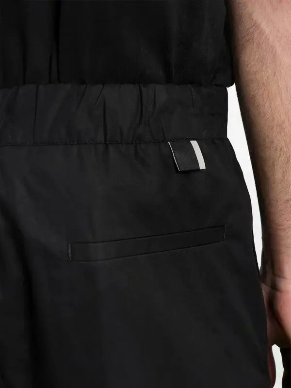 LOW BRAND Elasticated-waistband Cargo Pants - Black