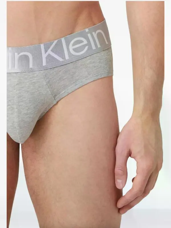 Calvin Klein Logo-waistband Briefs - Black