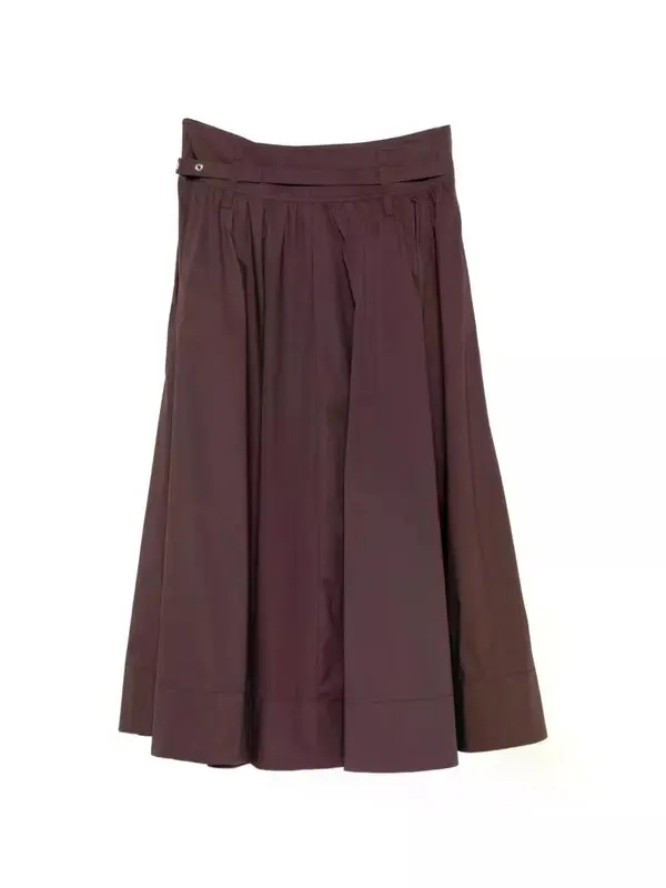 Liu Jo Belted Pleated Skirt - Brown