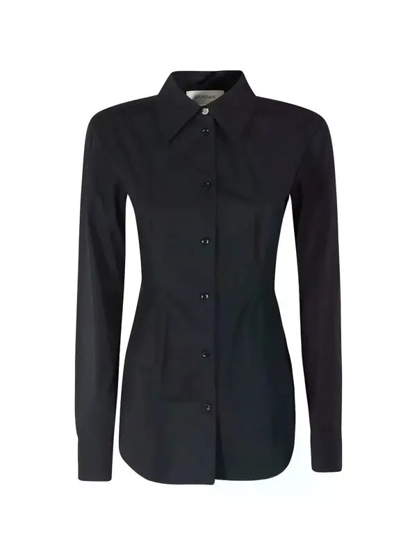 Sportmax Darted Long-sleeve Shirt - Black