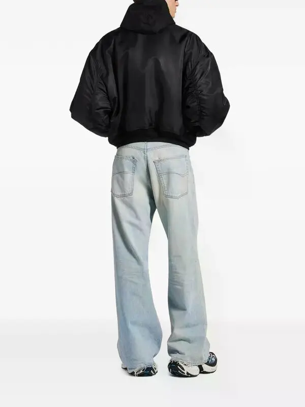 Balenciaga Casual Faded Wide-leg Cotton Pants