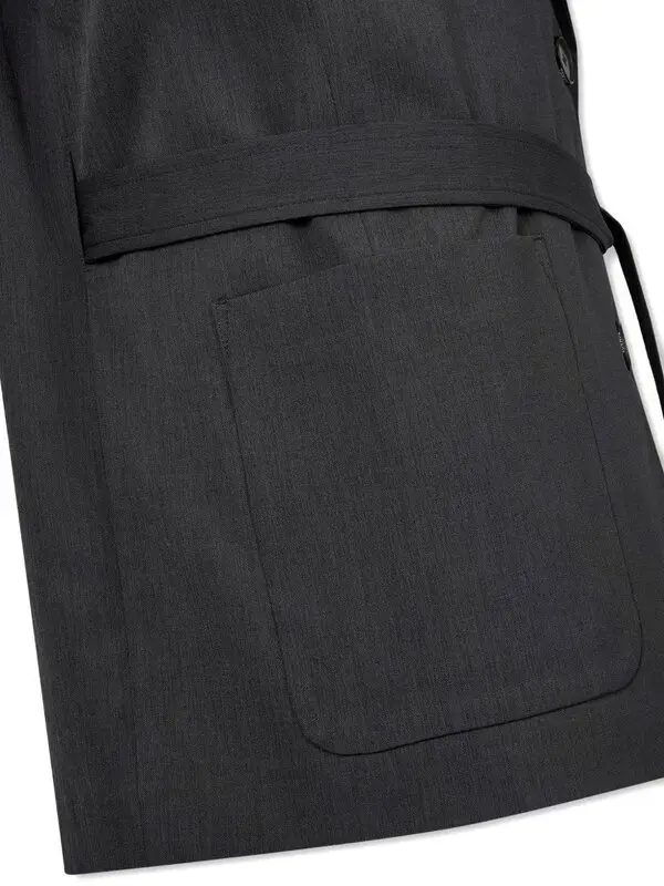 STUDIO TOMBOY Belted Button-back Jacket - Grey