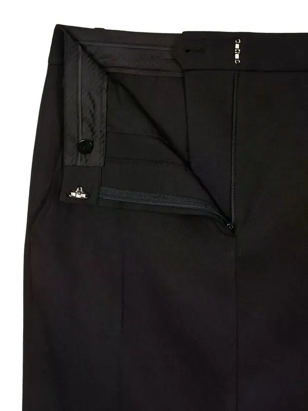 STUDIO TOMBOY Front-slit Skirt With Belt Loops - Black