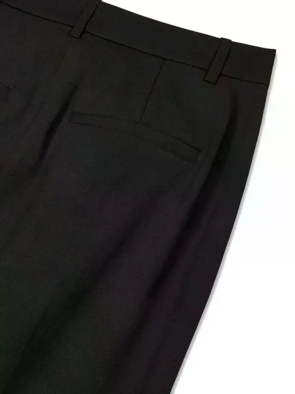 STUDIO TOMBOY Front-slit Skirt With Belt Loops - Black