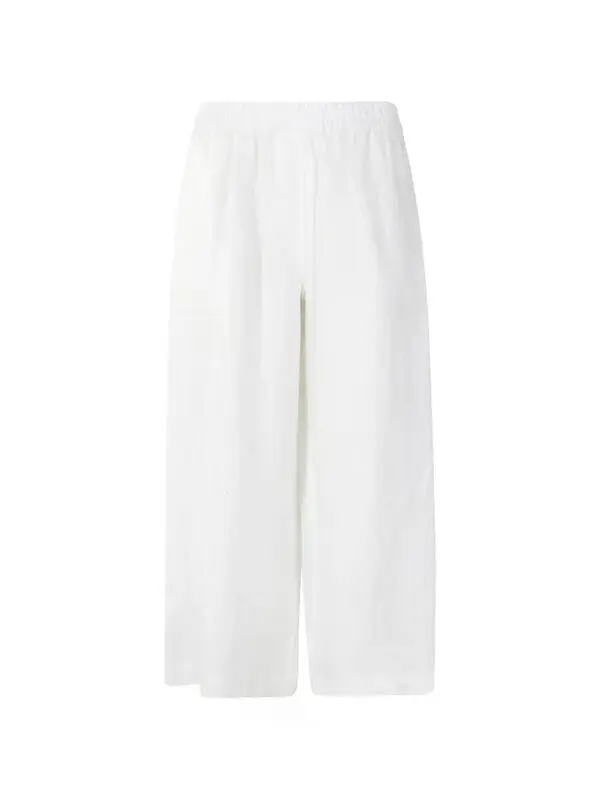 Max Mara Elasticated Waistband Wide-leg Trousers - White