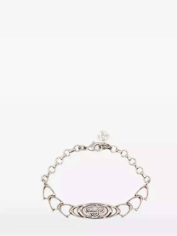 Casablanca Logo-plaque Link Bracelet - Silver