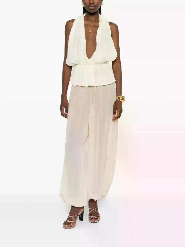THE FRANKIE SHOP Mio Sheer Balloon Pants - Neutrals