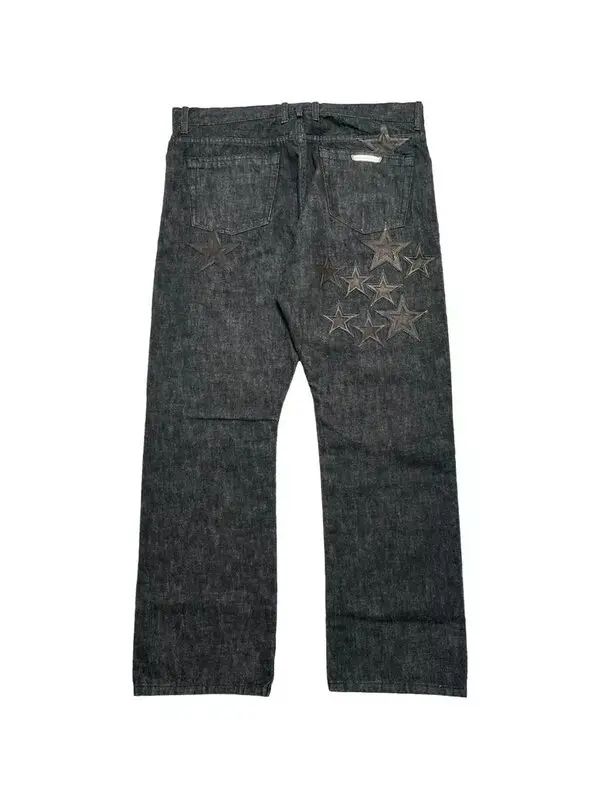 Chrome Hearts Leather Star-patch Jeans