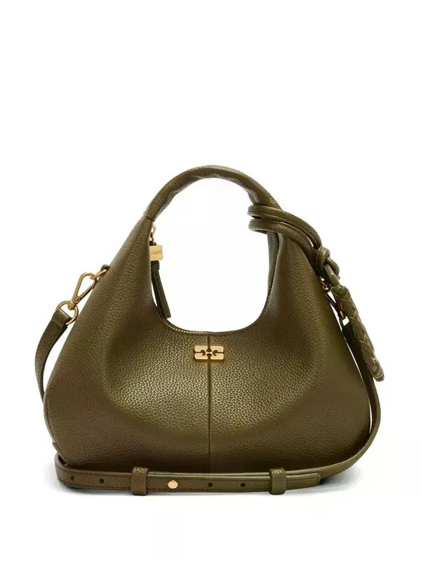 GANNI Logo-plaque Tote Bag - Green