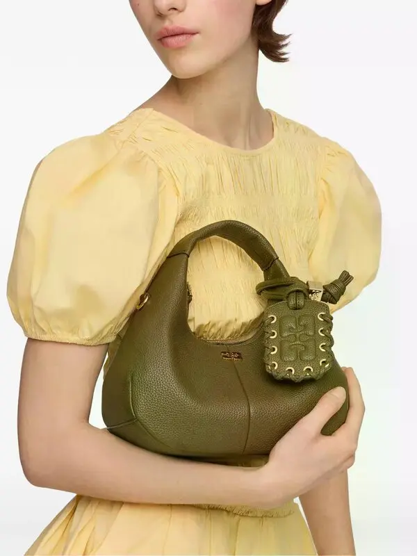 GANNI Logo-plaque Tote Bag - Green