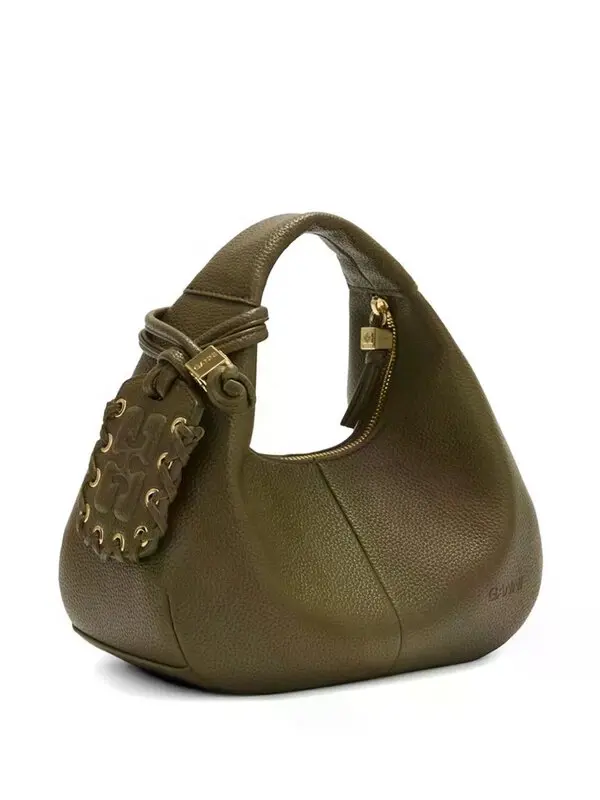 GANNI Logo-plaque Tote Bag - Green
