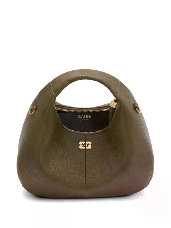 GANNI Logo-plaque Tote Bag - Green