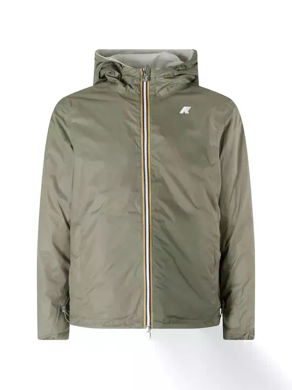 K-WAY Jacko Bonded Reversible Hooded Jacket - Neutrals