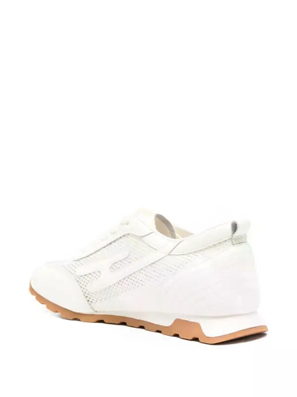 SERGIO MORETTI FIRENZE Mesh Panelled Lace-up Sneakers