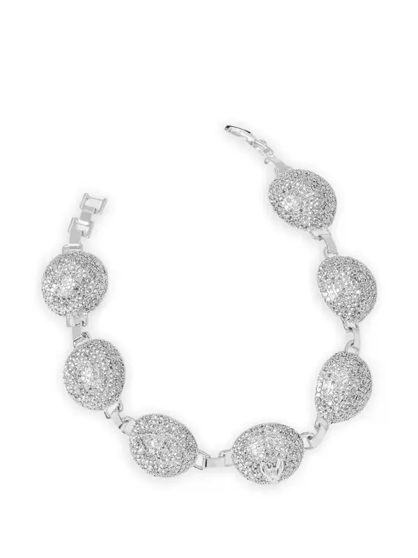 Patrizia Pepe Crystal-embellished Fly Necklace - Silver