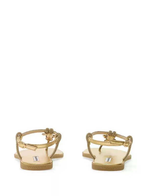 Karl Lagerfeld Crystal-embellished Logo Sandals