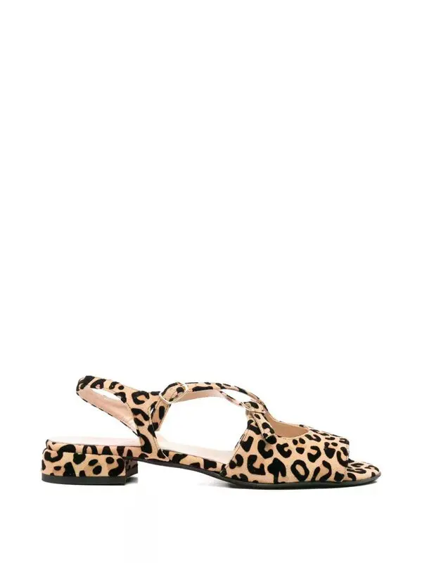 Il Borgo Leopard Print Buckle-fastening Sandals - Neutrals