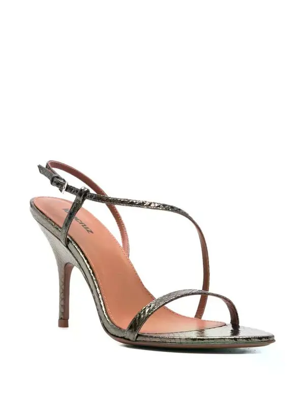 Lola Cruz Francesca Snakeskin-effect Buckled Sandals