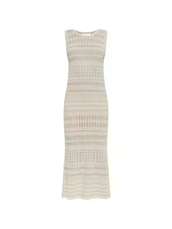 AKEP Open-knit Striped Dress