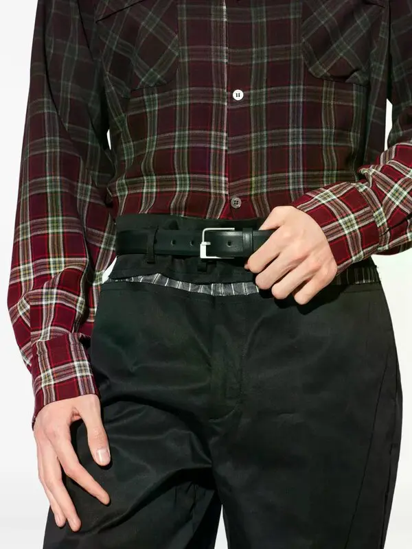MAISON MARGIELA Buckle-fastening Leather Belt - Black