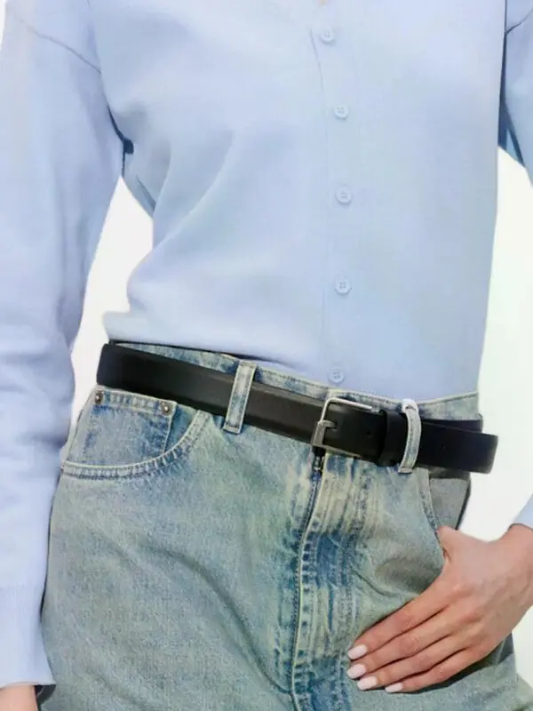 MAISON MARGIELA Buckle-fastening Leather Belt - Black