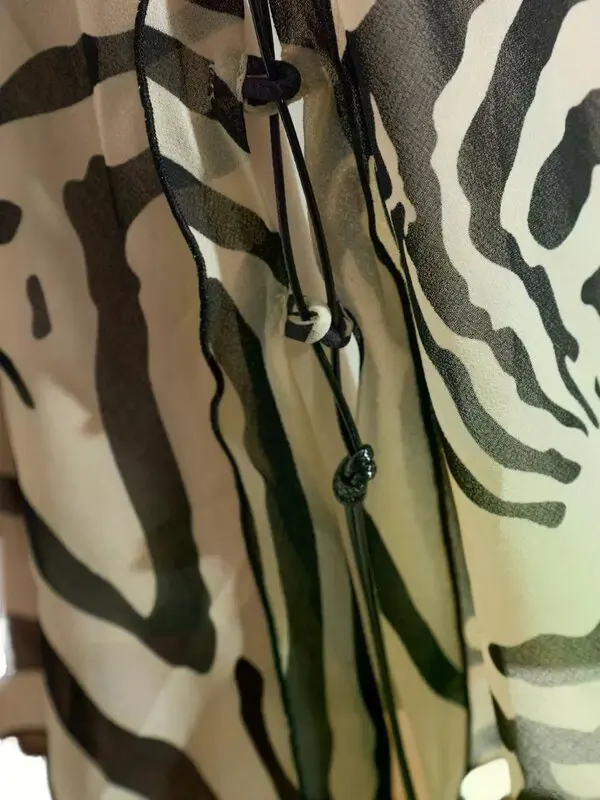 IRO PARIS Zebra-print Side-tie Skirt - Neutrals