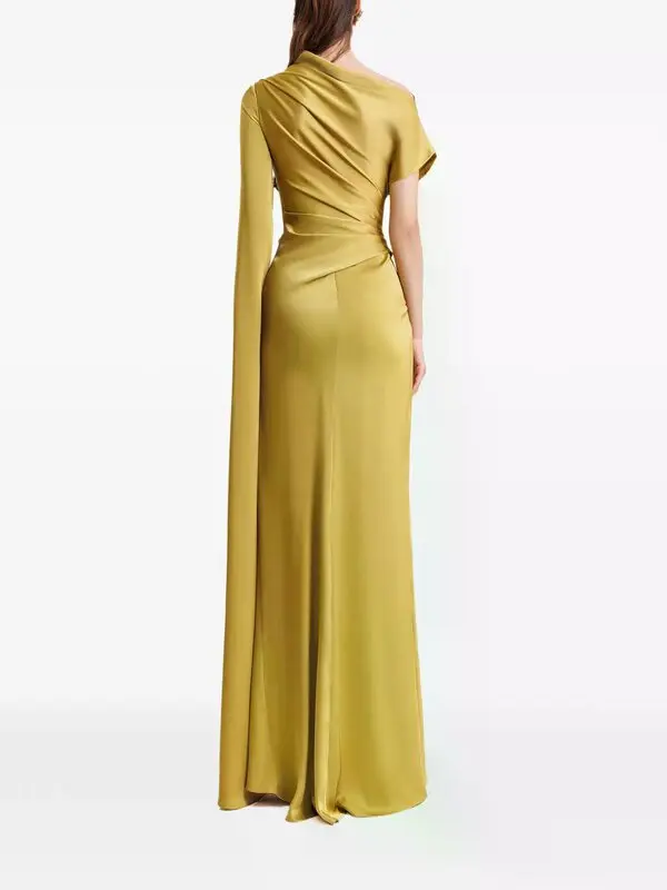 GEMY MAALOUF Asymmetrical-neckline Draped Dress
