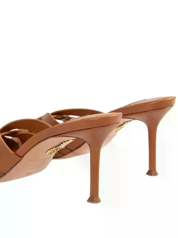 AQUAZZURA Copacabana Knotted Leather Mules
