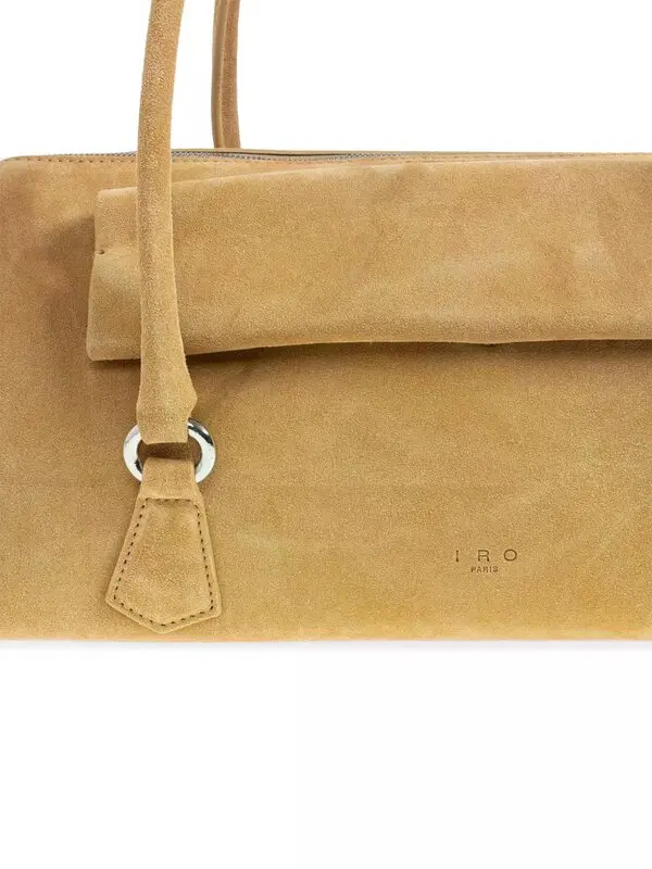 IRO PARIS Suede-finish Zip-top Tote Bag - Neutrals